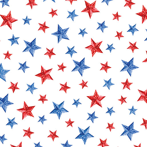 Red, White & Sweet - Stars of Liberty - White – Two Chicks Quilting