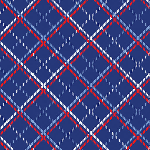 Red, White & Sweet - Americana Plaid - Navy – Two Chicks Quilting
