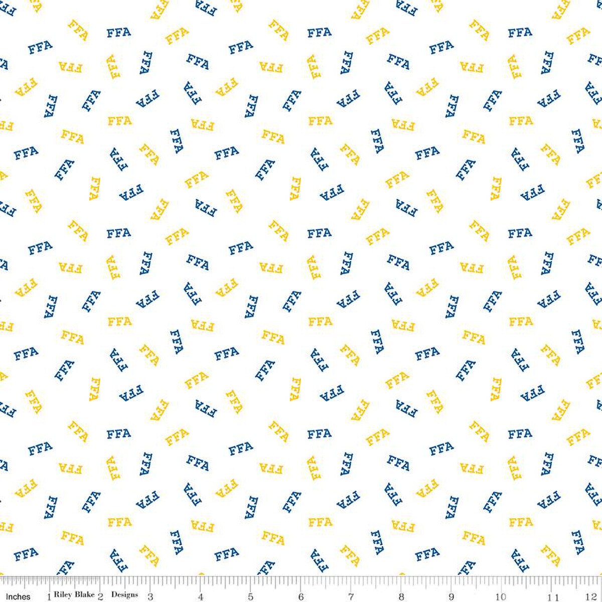 FFA Forever Blue 2 - Logo Toss - White – Two Chicks Quilting