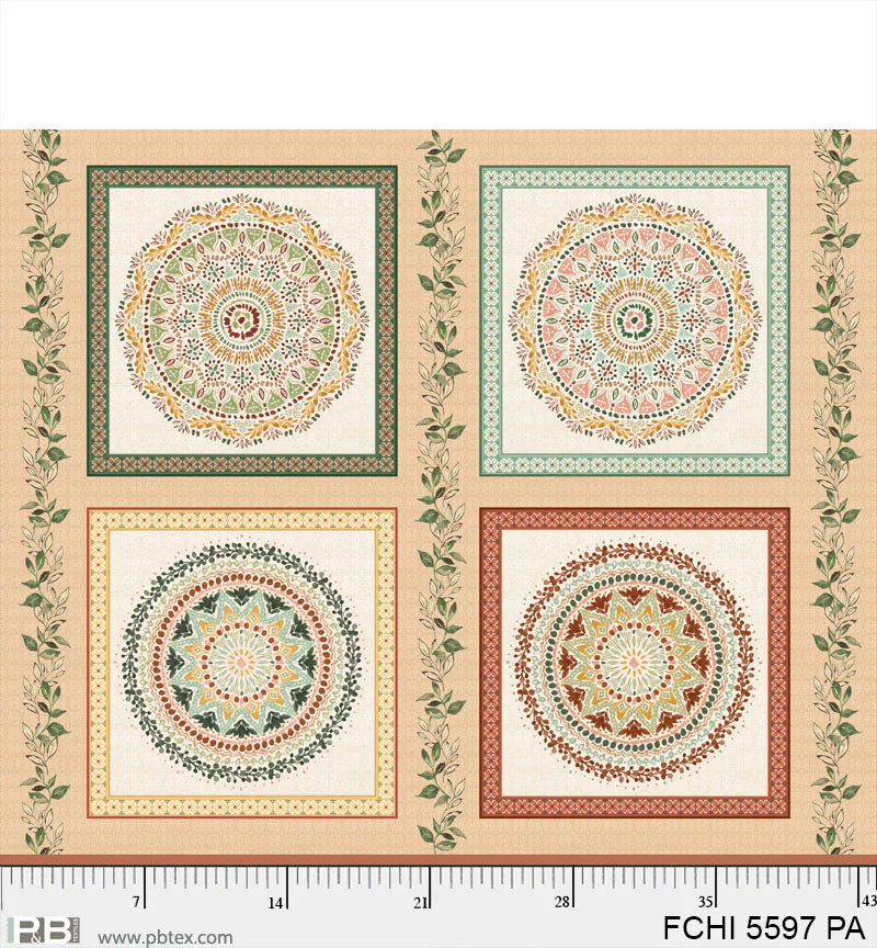 Floral Chic - Mandala Blocks Panel – Two Chicks Quilting