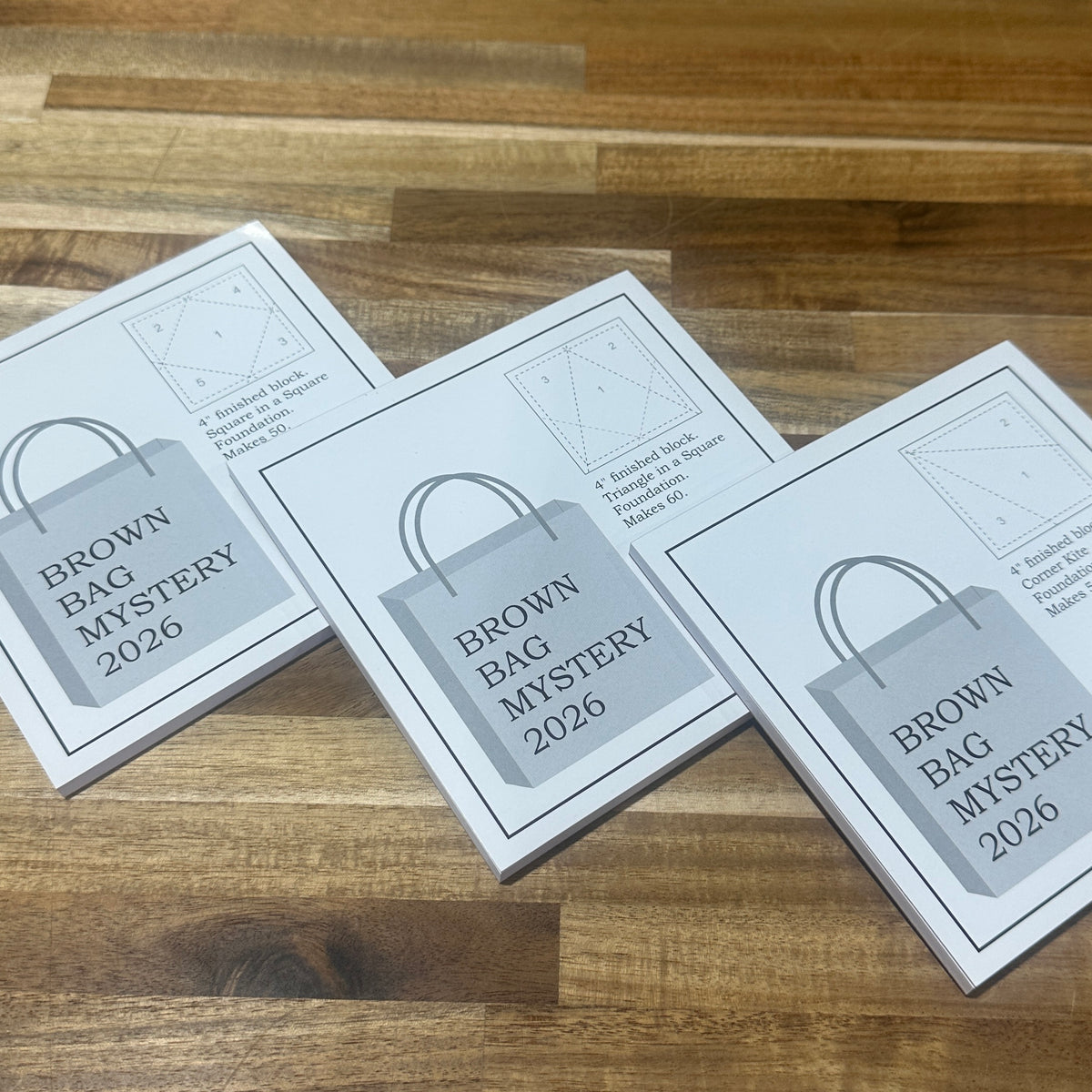 Brown Bag Mystery 2026 Foundation Paper Bundle – Two Chicks Quilting