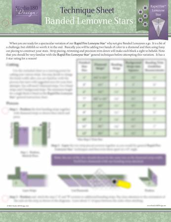Banded Lemoyne Stars Pattern – Two Chicks Quilting