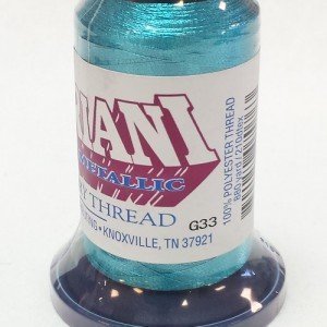 Metallic Embroidery Thread G33 Aqua Blue – Two Chicks Quilting