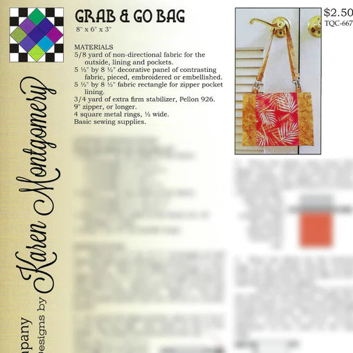 Grab & Go Bag Pattern – Two Chicks Quilting